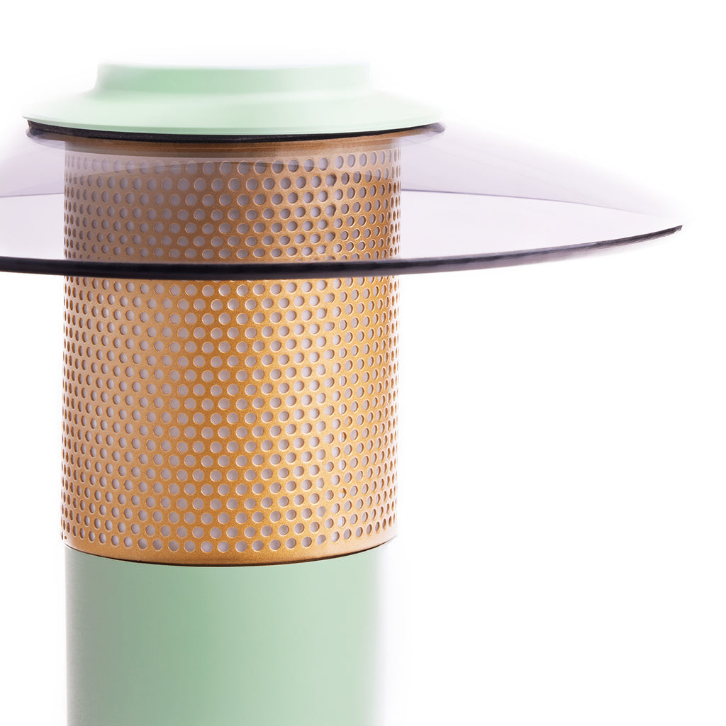 Trek rechargeable table lamp in green