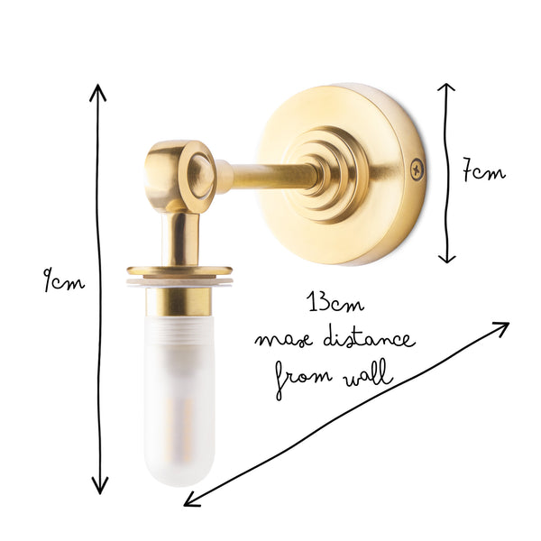 Brass Adjustable Mini Elbow Wall Light