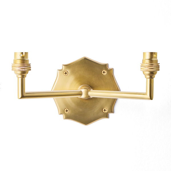 Double Insignia Wall Fitting in Antique Brass