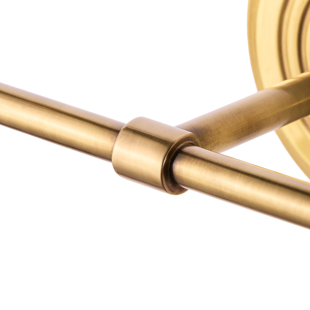 Double Parker wall fitting in antique brass