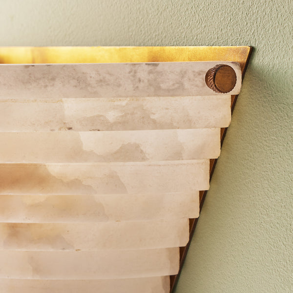 Descartes stepped alabaster wall light