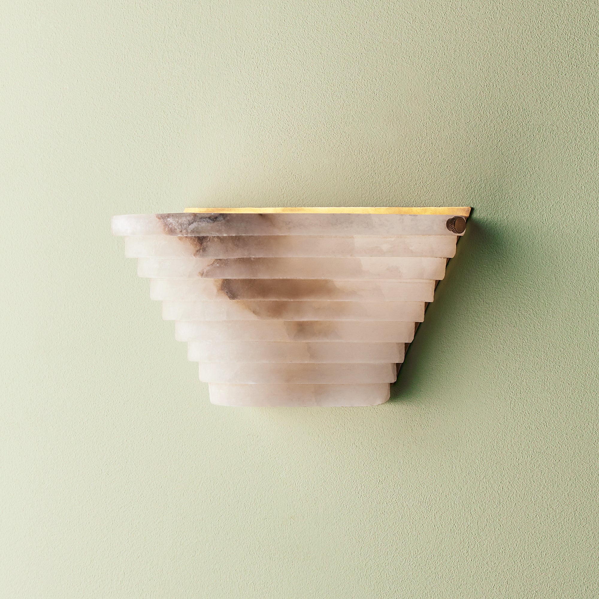 Descartes stepped alabaster wall light