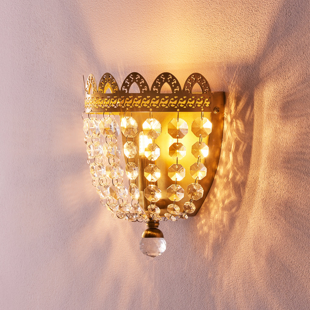 Edith crystal wall light