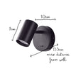 single Lewis wall light with switch in black