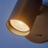 single Lewis wall light with switch in black