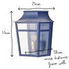 Majorelle ip44 wall lantern in Blue
