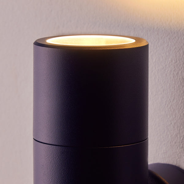 Portreath IP65 up and down pillar light in bluestone
