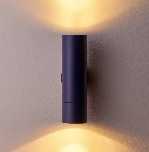 Portreath IP65 up and down pillar light in bluestone