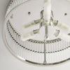 Round Roddy IP44 flush ceiling light in Nickel and clear glass