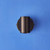 single Lewis wall light with switch in black
