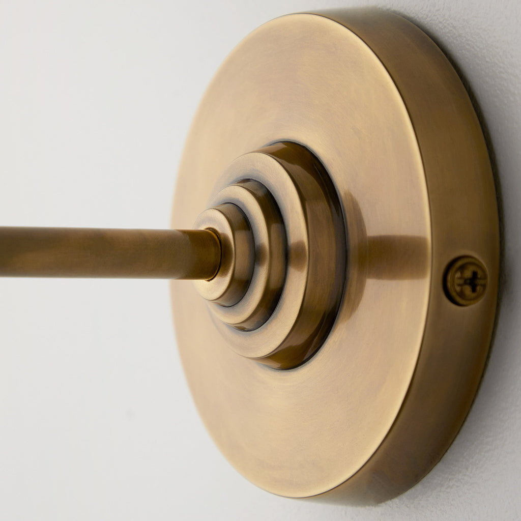 Angled Elbow Antique Brass Light Fitting