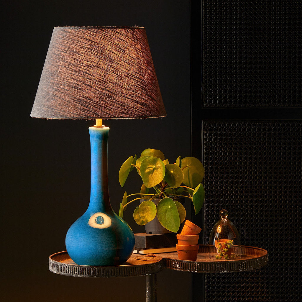 Ellie table lamp in turquoise glaze