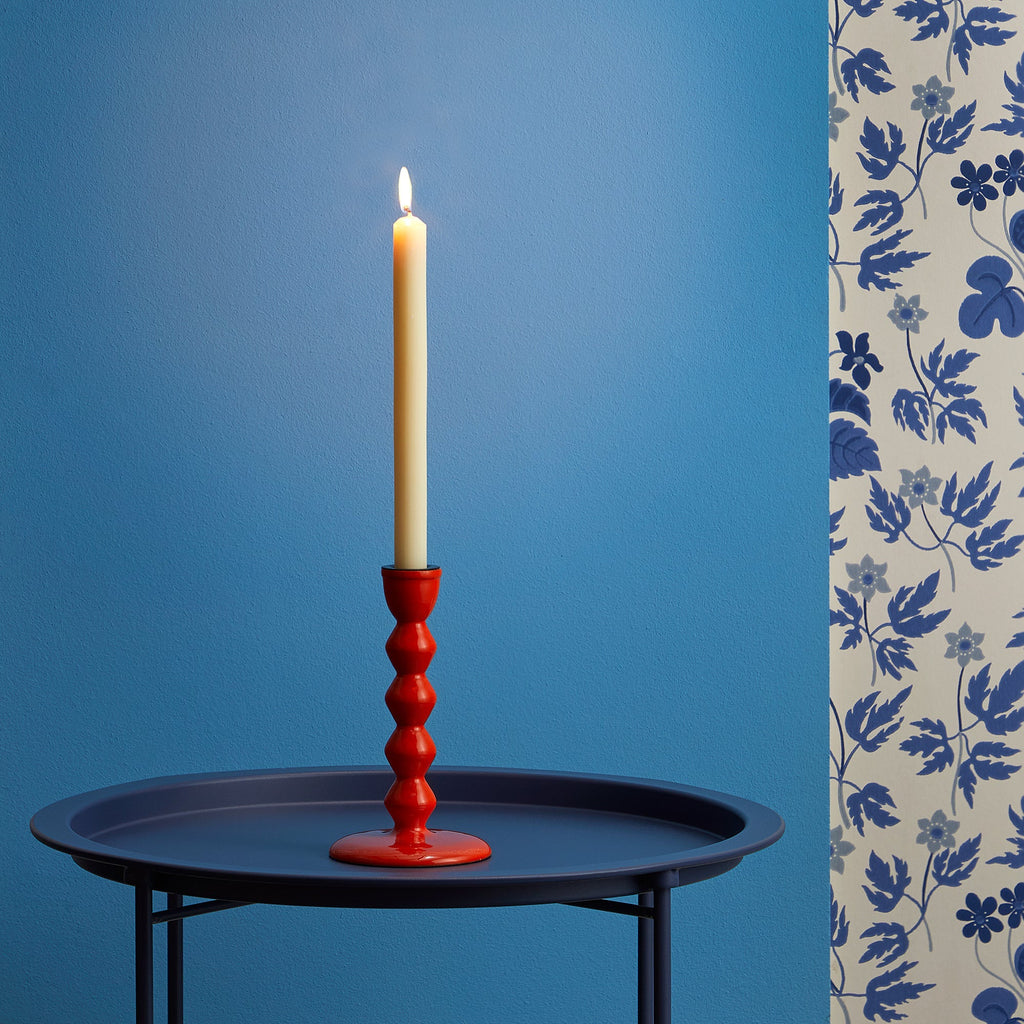 Smaller Mildred candlestick in tangerine