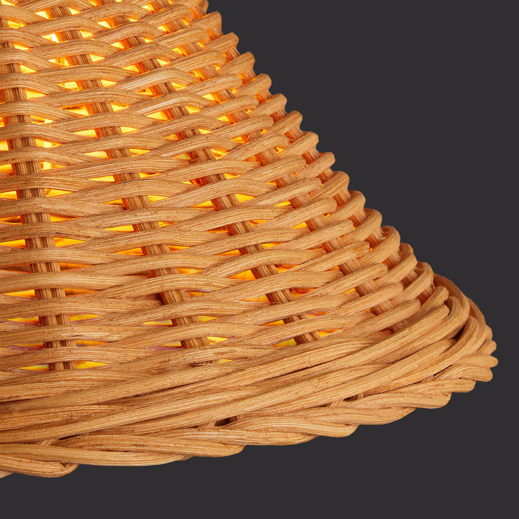 35cm cone shade in natural rattan