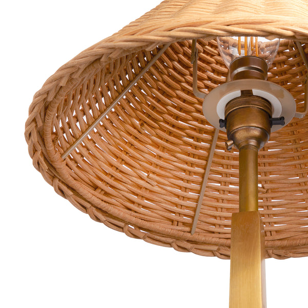 35cm cone shade in natural rattan