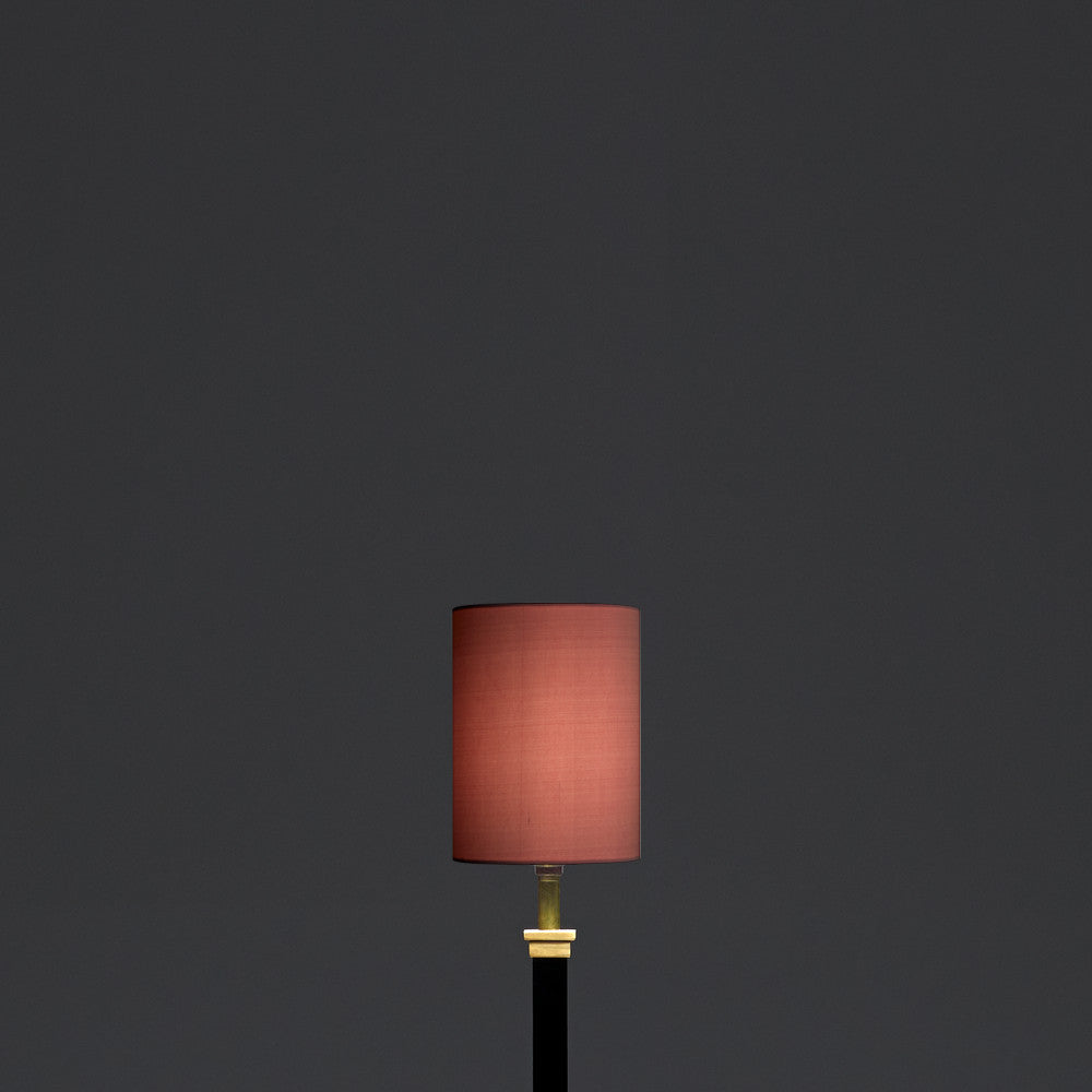 11cm drum shade in antique rose dupion silk
