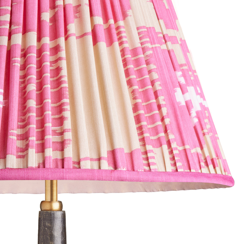 20cm empire silk ikat shade in pink and ecru Koyari