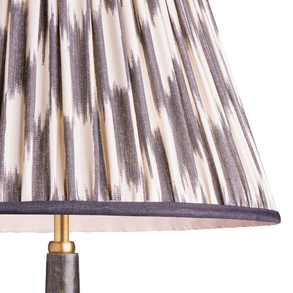 30cm empire silk ikat shade in black and cream Atlas