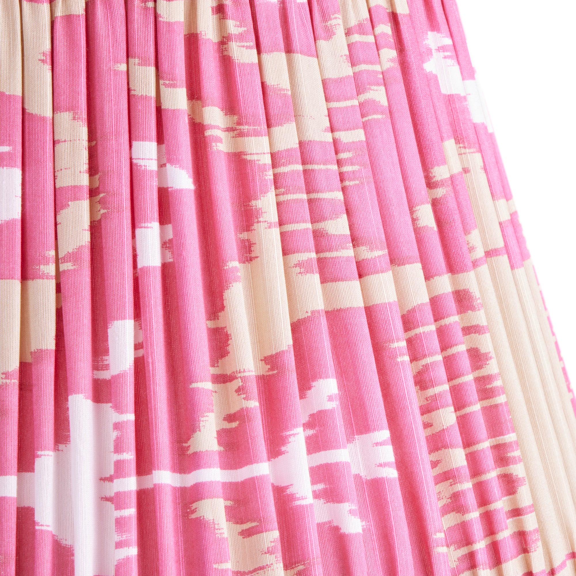 30cm empire silk ikat shade in pink and ecru Koyari
