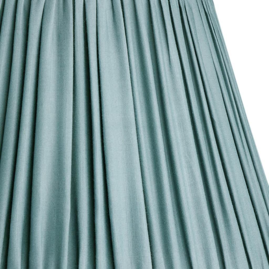 30cm empire gathered lampshade in blue silk