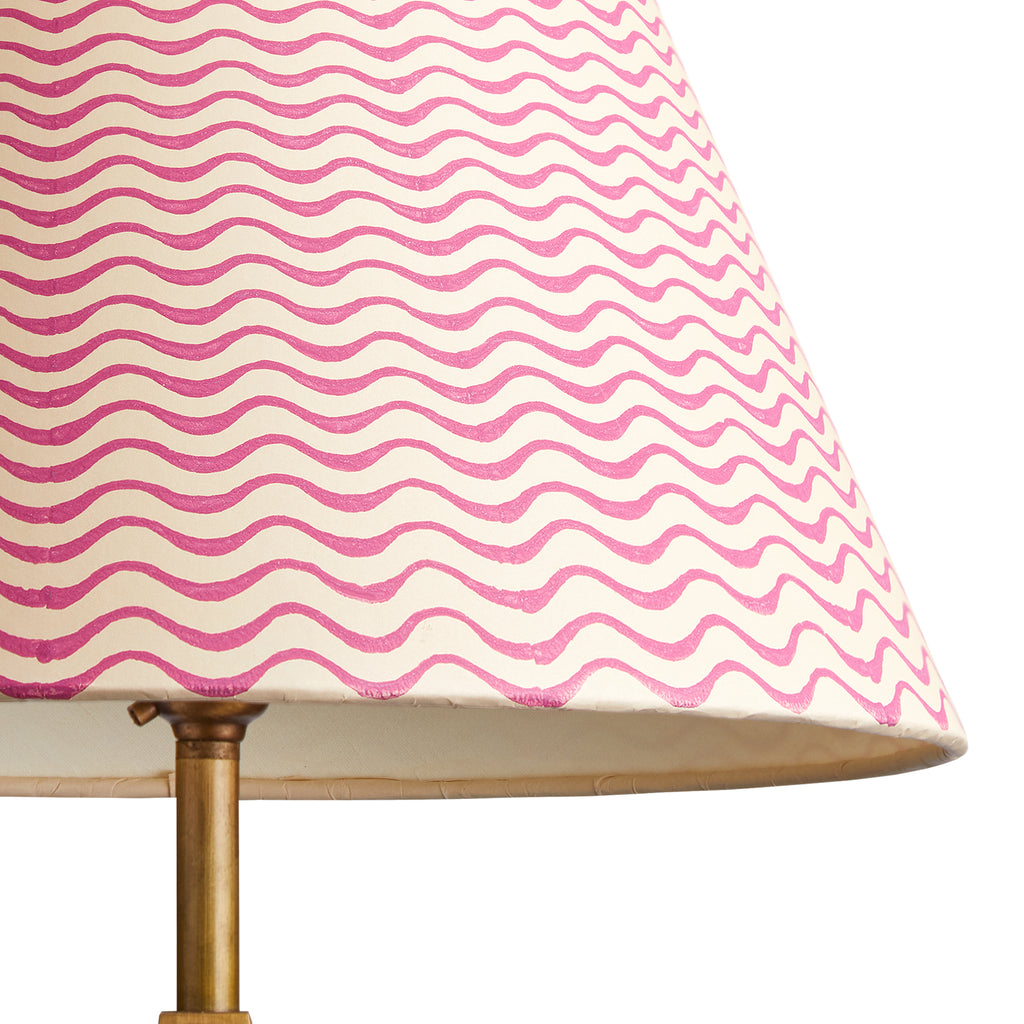 Pink Lampshade for Table Lamp | Hot Pink Ripples Shade