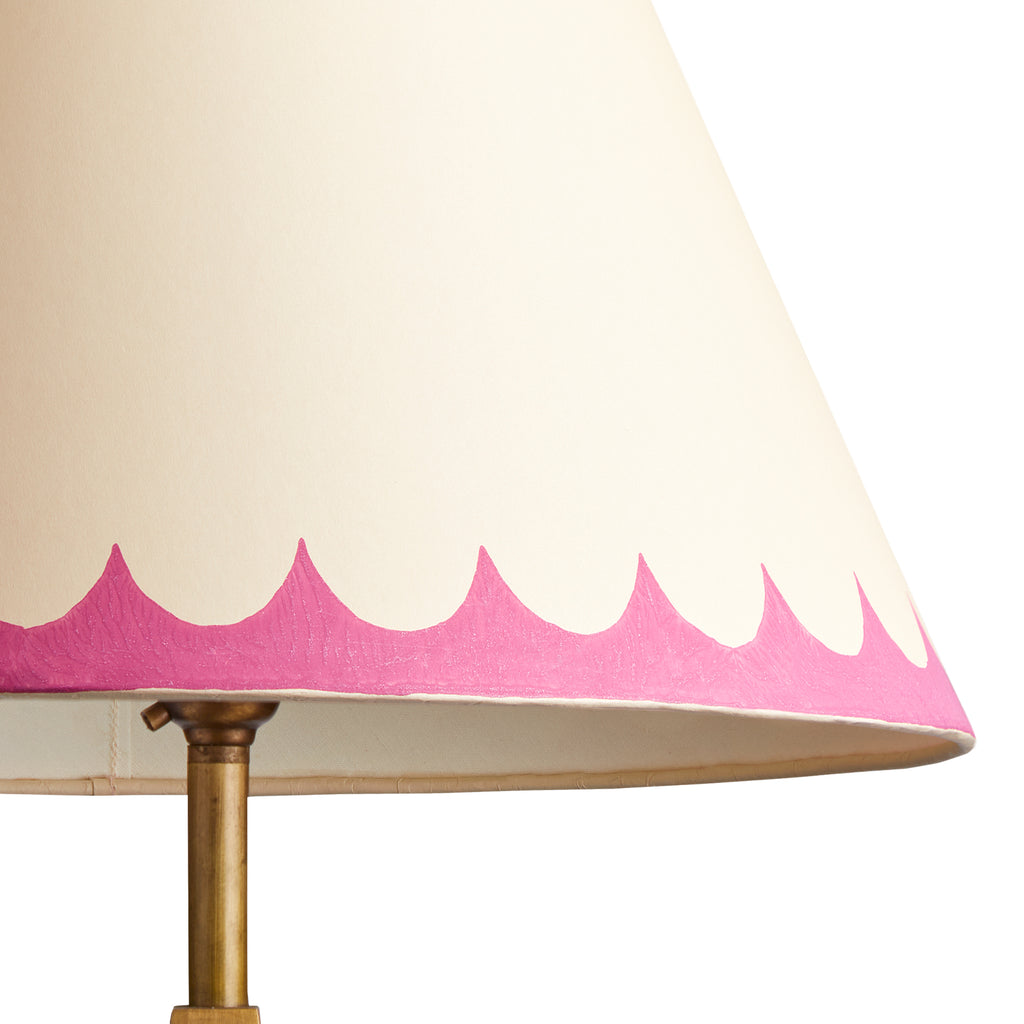 Pink Table Lamp Shade | Hot Pink Scallops Empire Shade