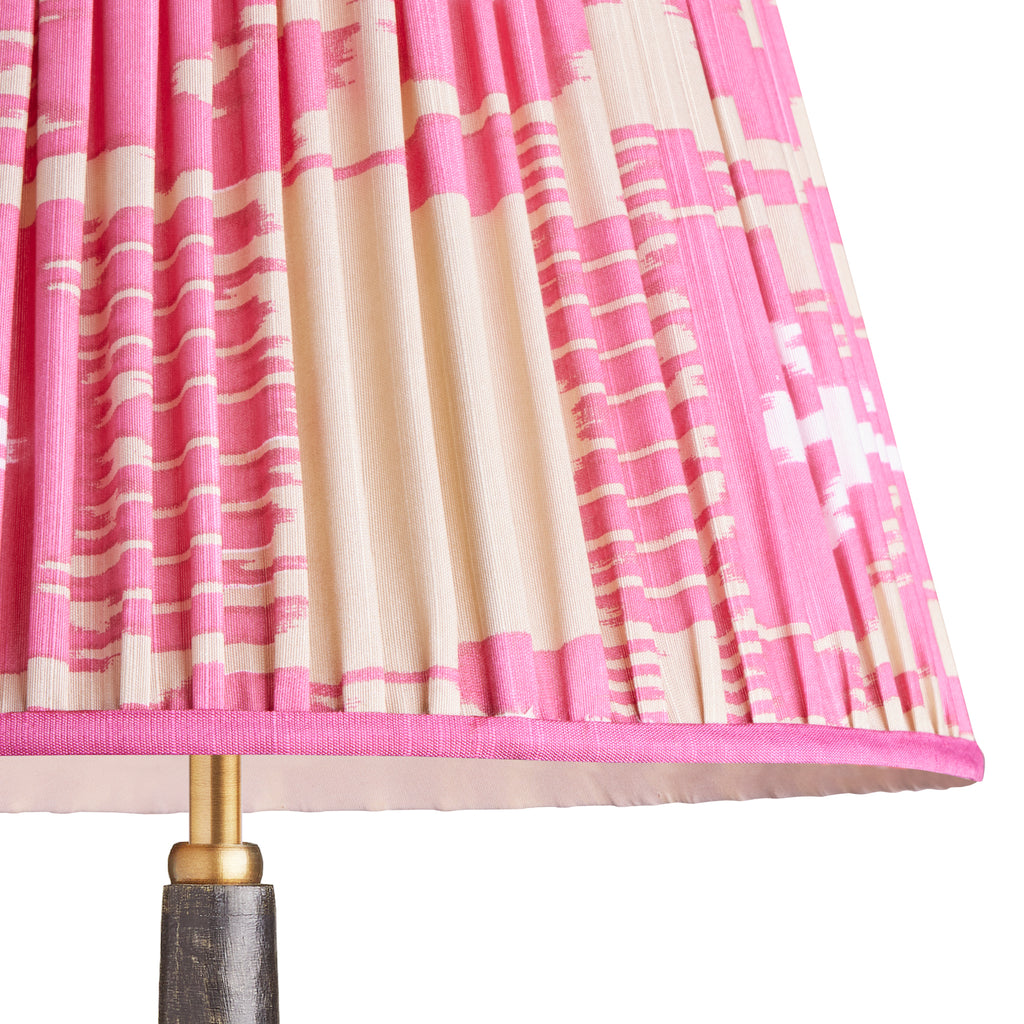 30cm straight empire silk ikat shade in pink and ecru Koyari