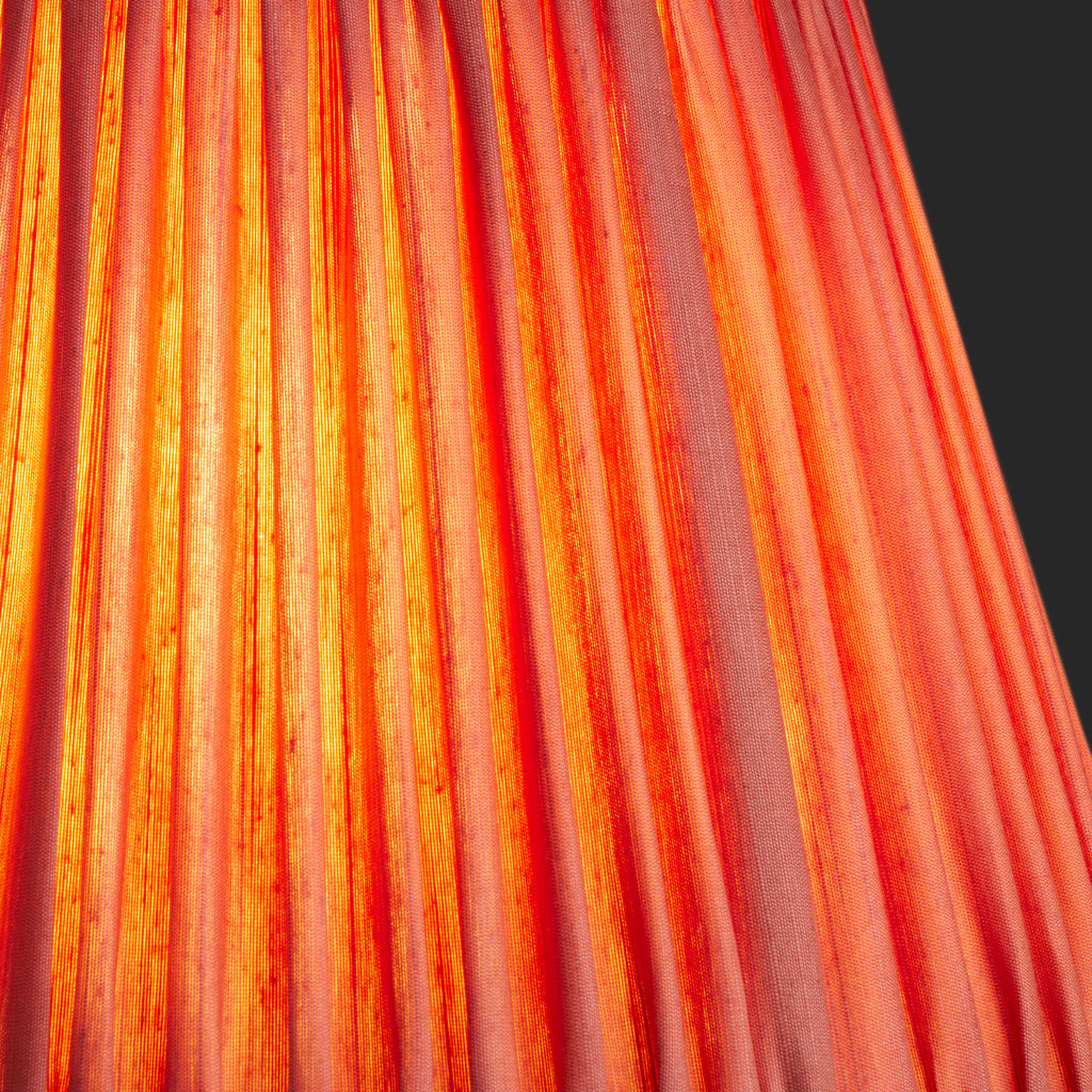 35cm straight empire gathered lampshade in coral silk