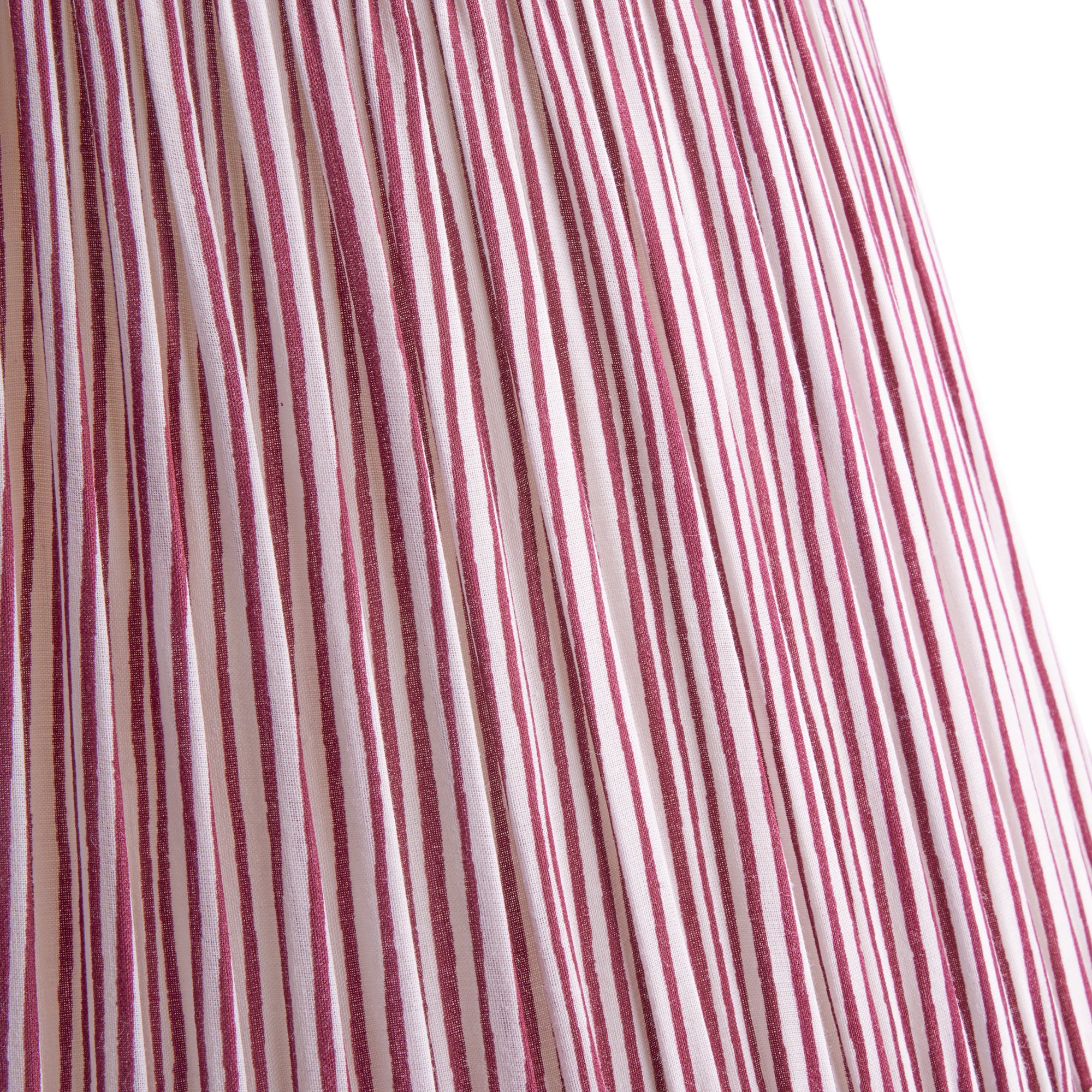 Red Striped Cotton Lampshade | Candy-Striped Empire Shade