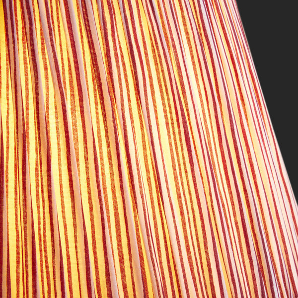 Red Striped Cotton Lampshade | Candy-Striped Empire Shade