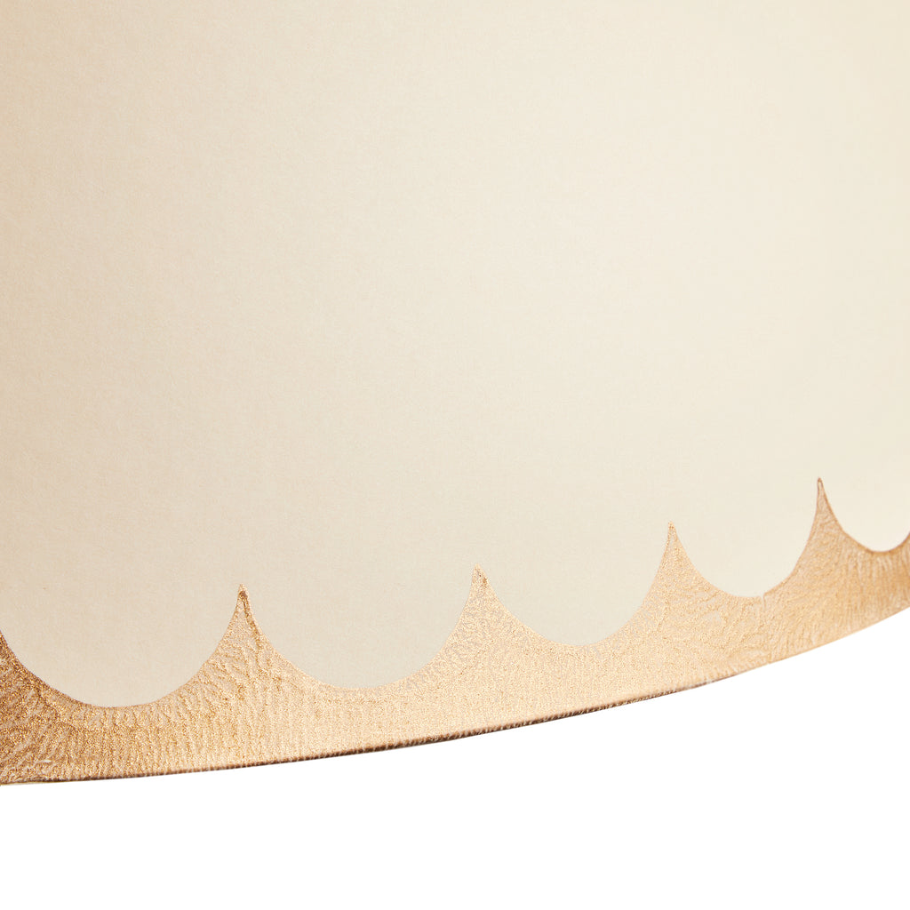 30cm empire shade in gold scallops hand painted card