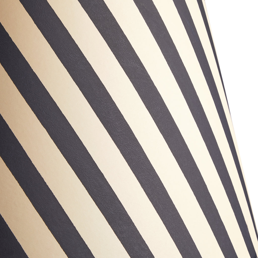 40cm straight empire shade in jet stripes hand painted card