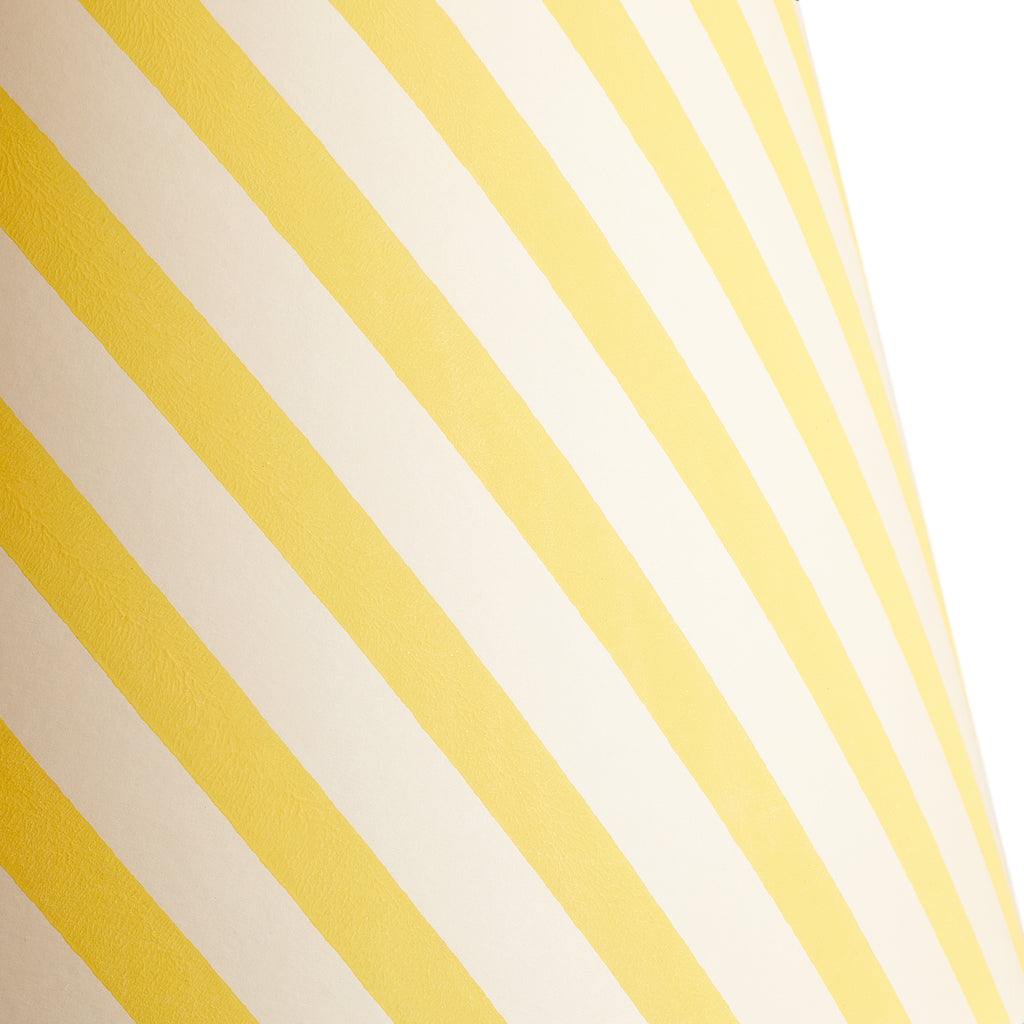 30cm straight empire shade in sunshine stripes hand painted card