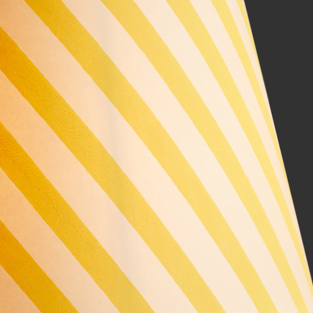 30cm straight empire shade in sunshine stripes hand painted card