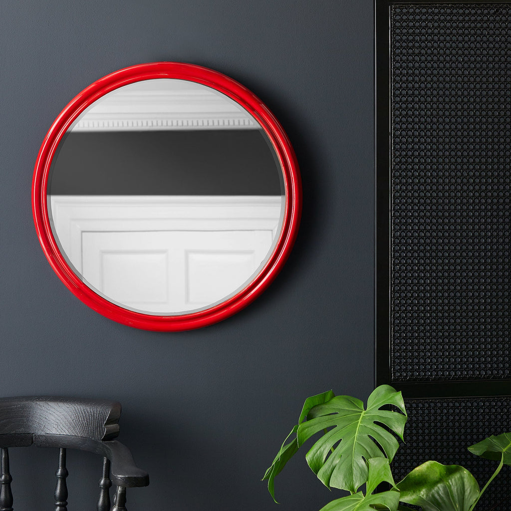 Smaller Cinders Mirror in Ruby Red