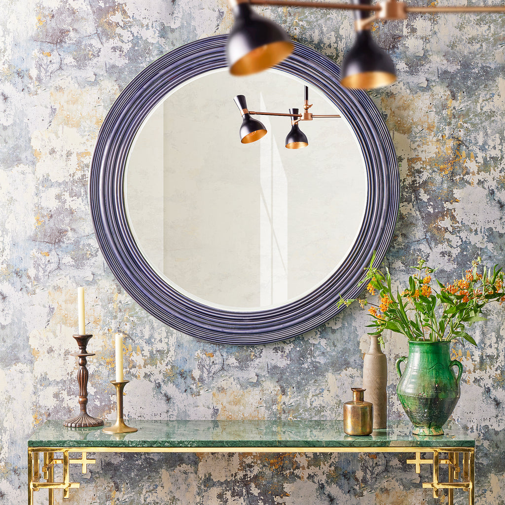 Larger Portal mirror in blue spruce