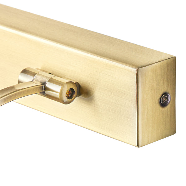 Dimmable Larger Blake picture light in antique brass finish