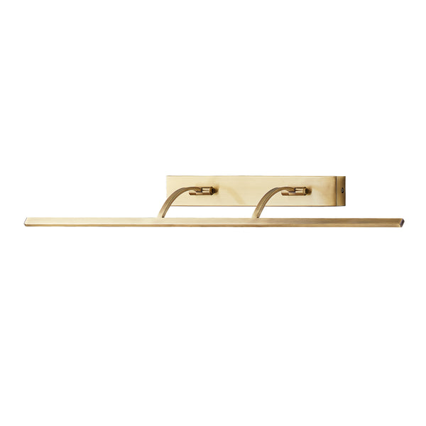 Dimmable Larger Blake picture light in antique brass finish
