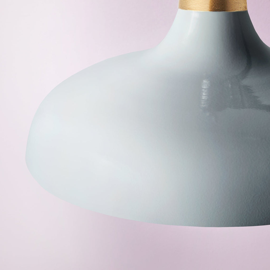 Constance shade in chalk blue with stone interior
