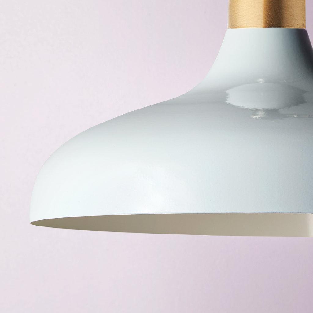 Constance shade in chalk blue with stone interior