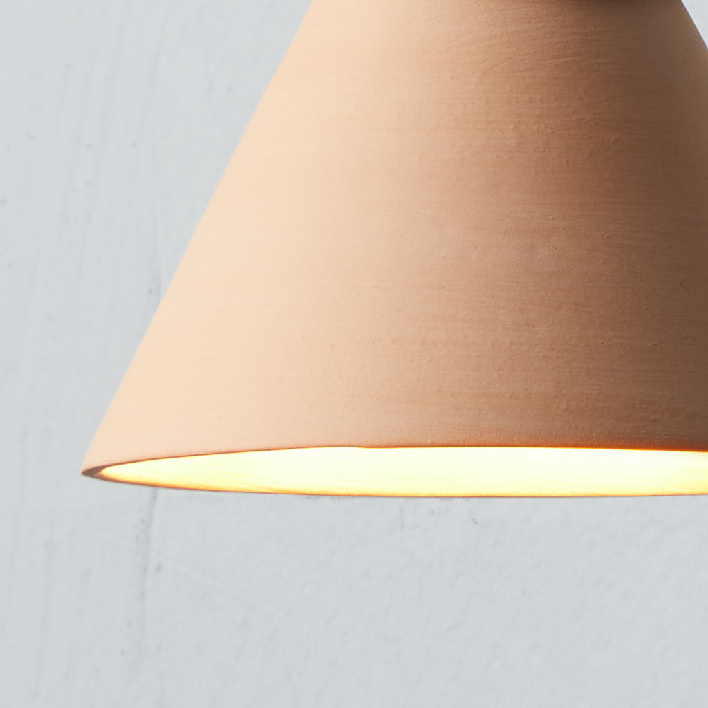 Flora ceramic shade in natural terracotta