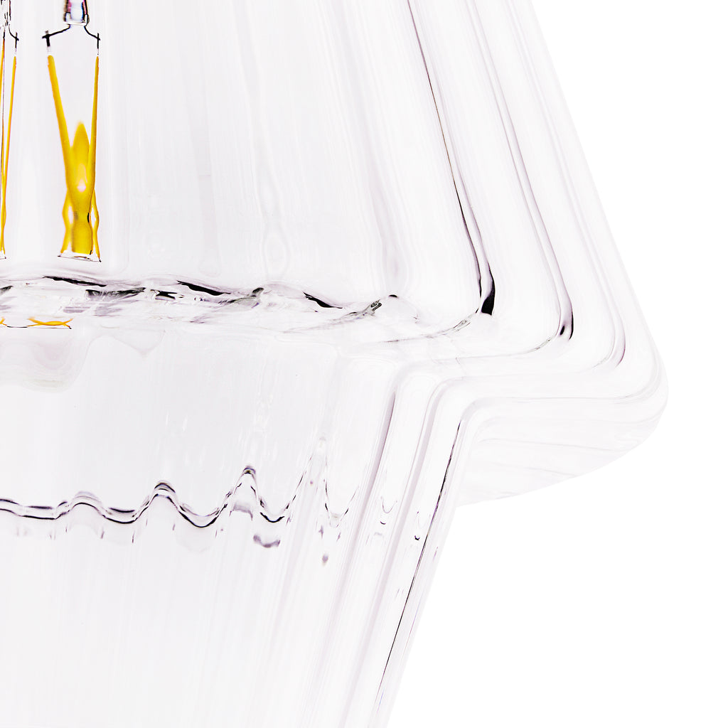 Outline pendant in clear glass