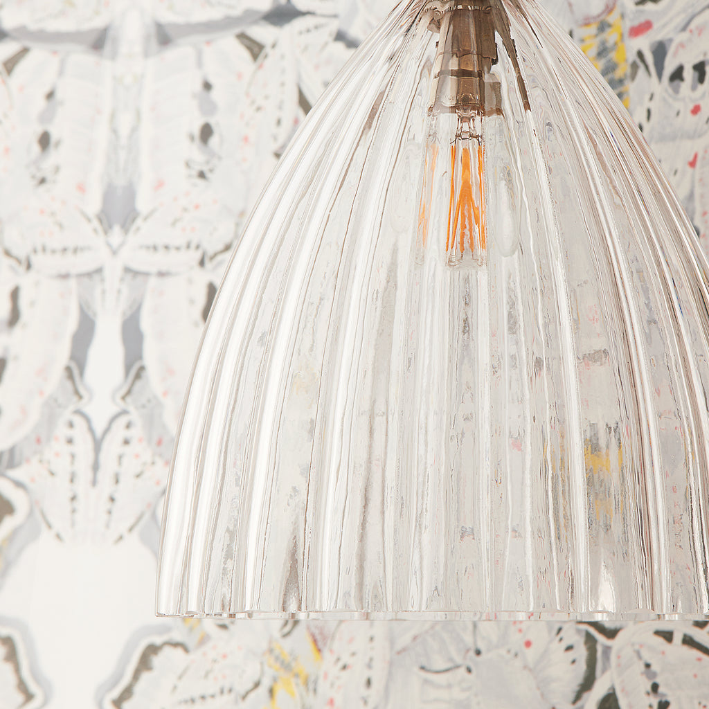 Scallop Clear Glass Ceiling Light