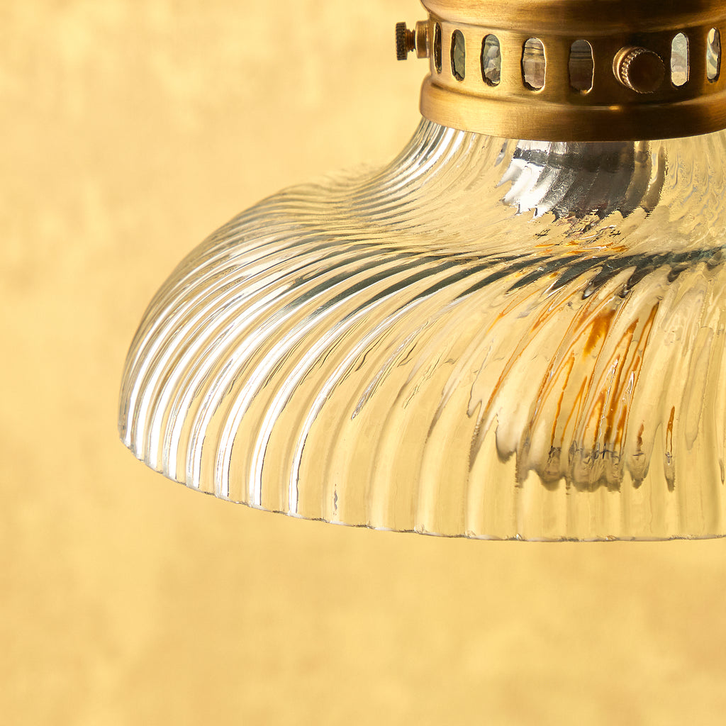 Smaller Swurly shade in clear glass