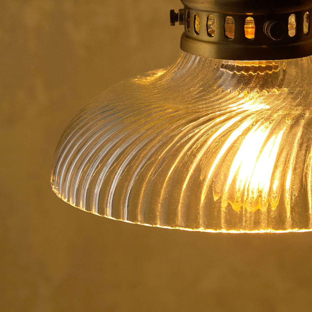 Smaller Swurly shade in clear glass