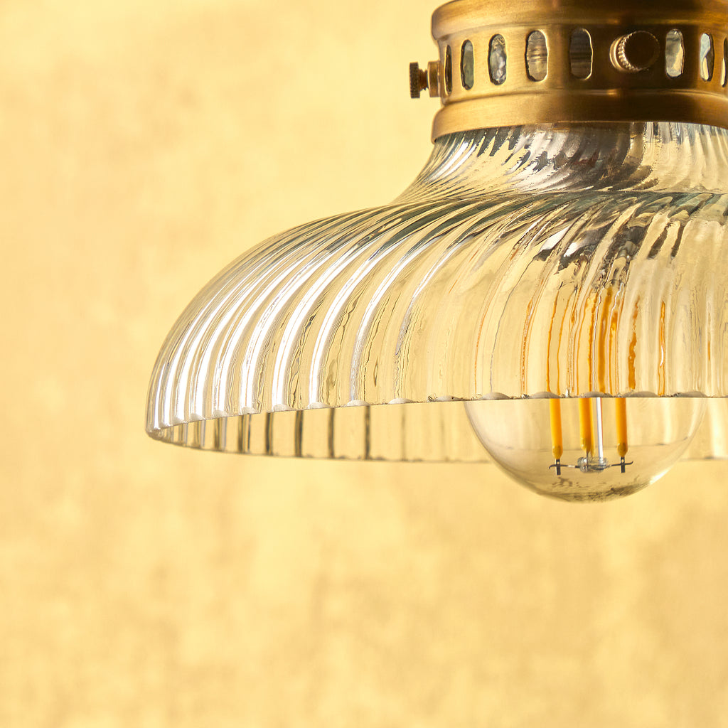 Smaller Swurly shade in clear glass