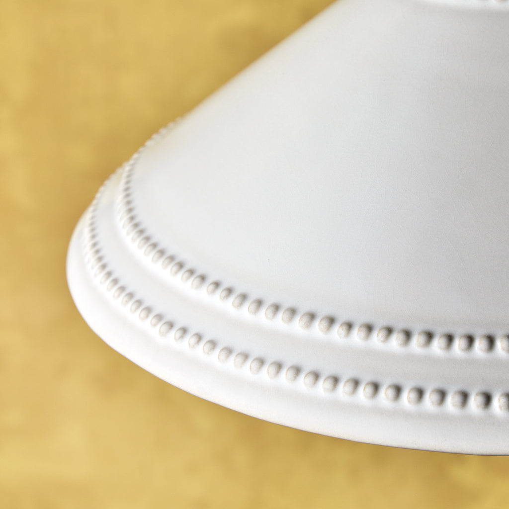 Ted ceramic shade in stone with stone interior