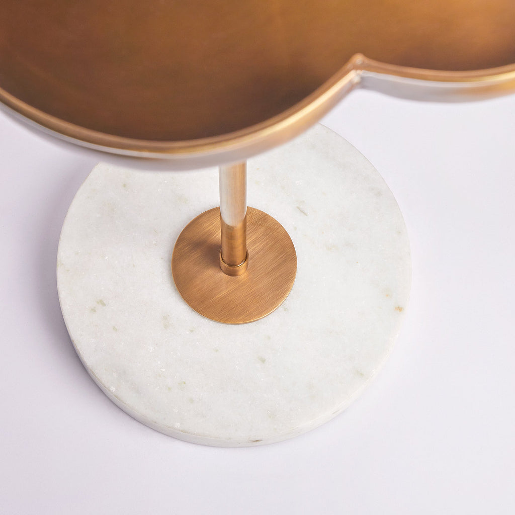 Darcy standing lamp with brass tray