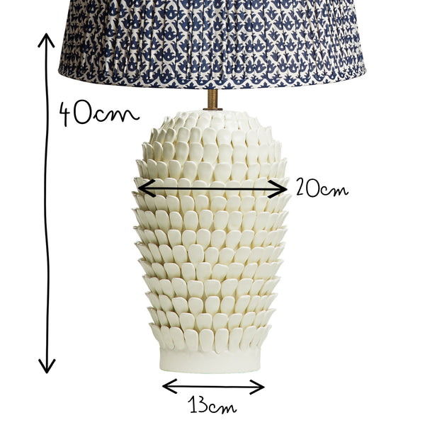 Regular Stucco table lamp in stone ceramic
