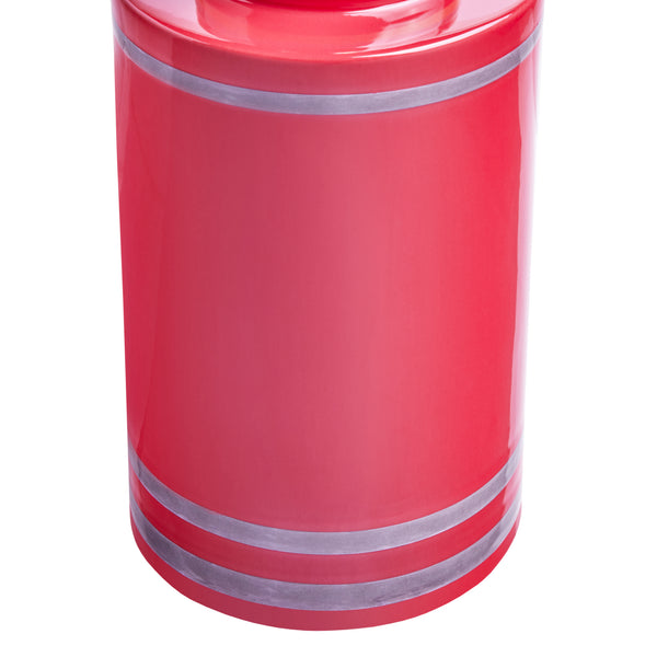 Regular Tabby table lamp in vermilion